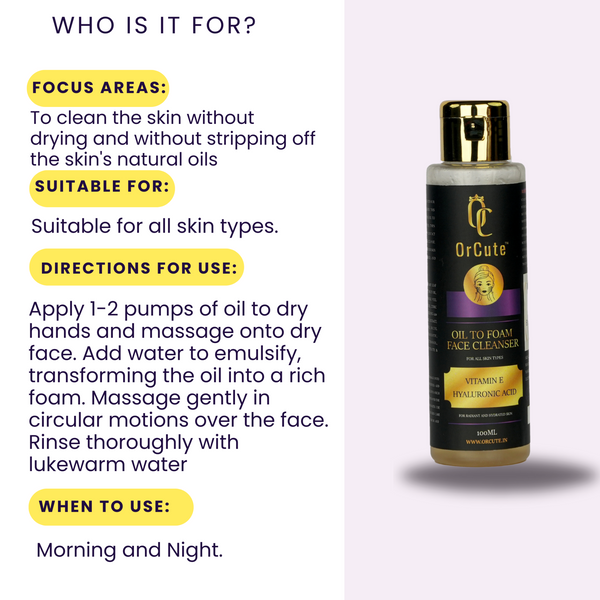 Oil to foam face cleanser 100ml